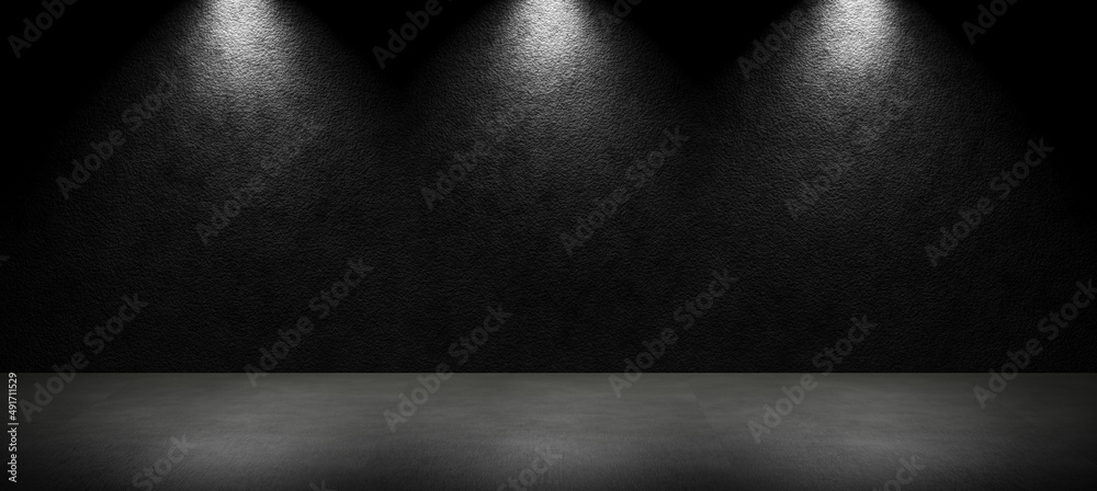 Black studio room , interior texture for display products. wall ...