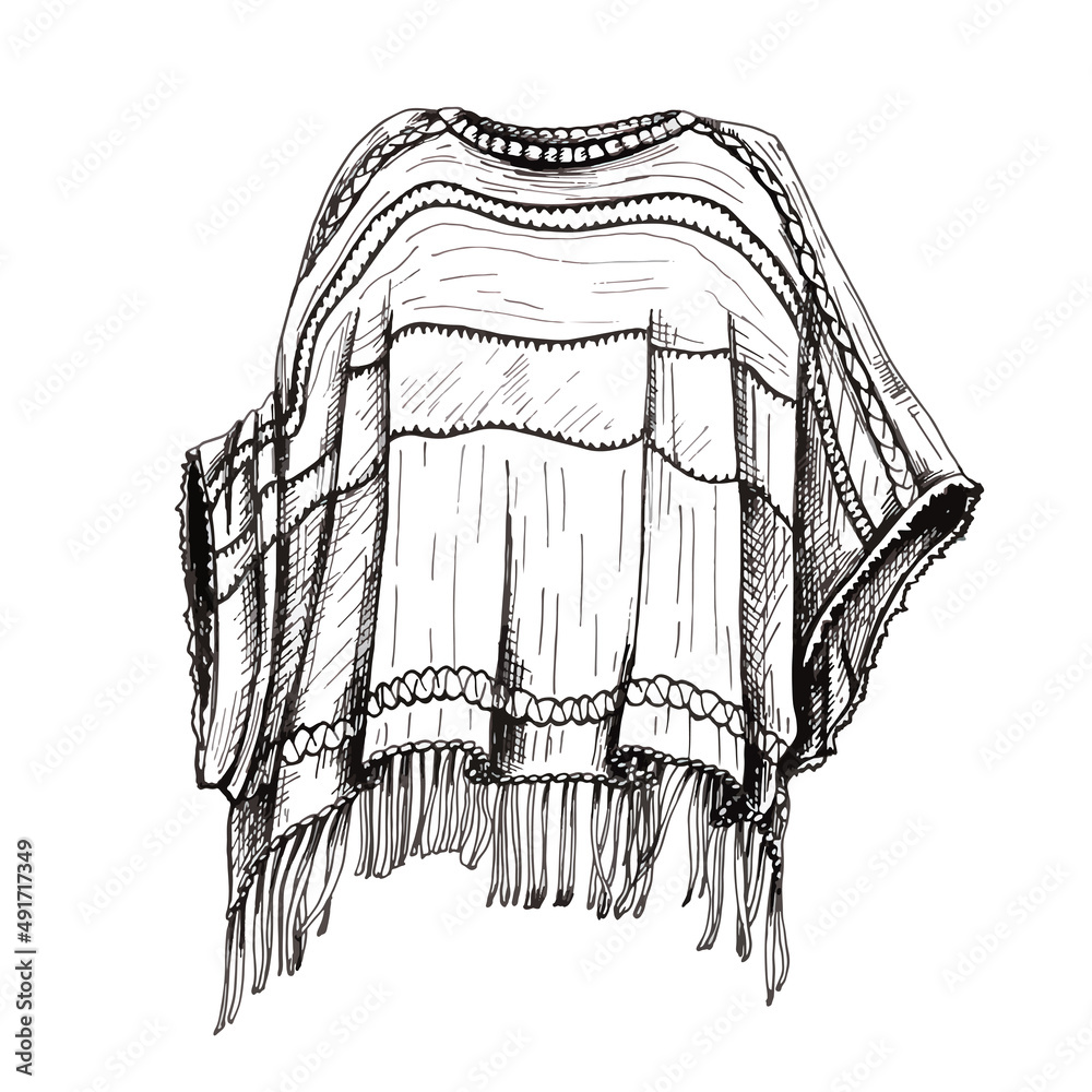 Mexican Poncho Page Coloring Pages