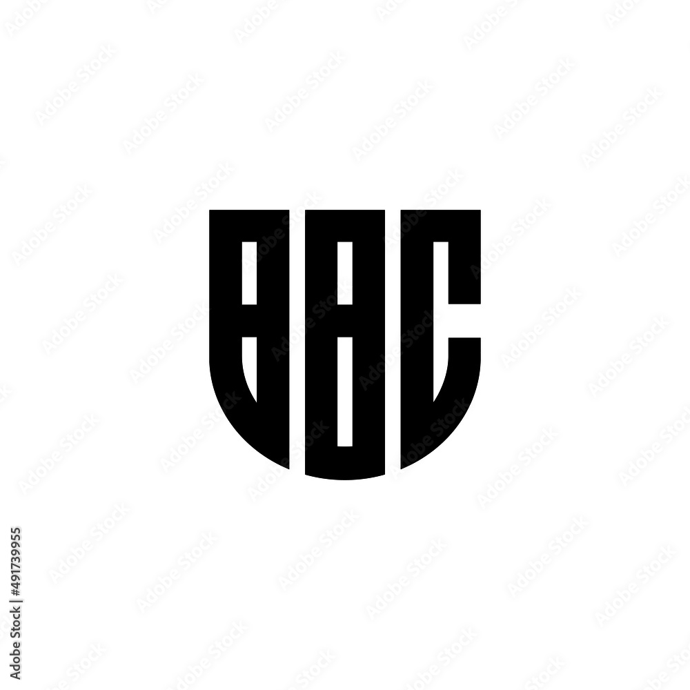 BBC letter logo design with white background in illustrator, vector ...