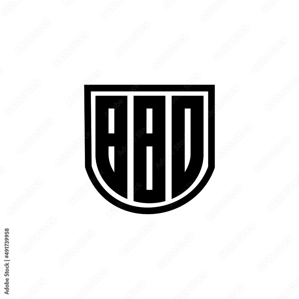 BBO letter logo design with white background in illustrator, vector ...