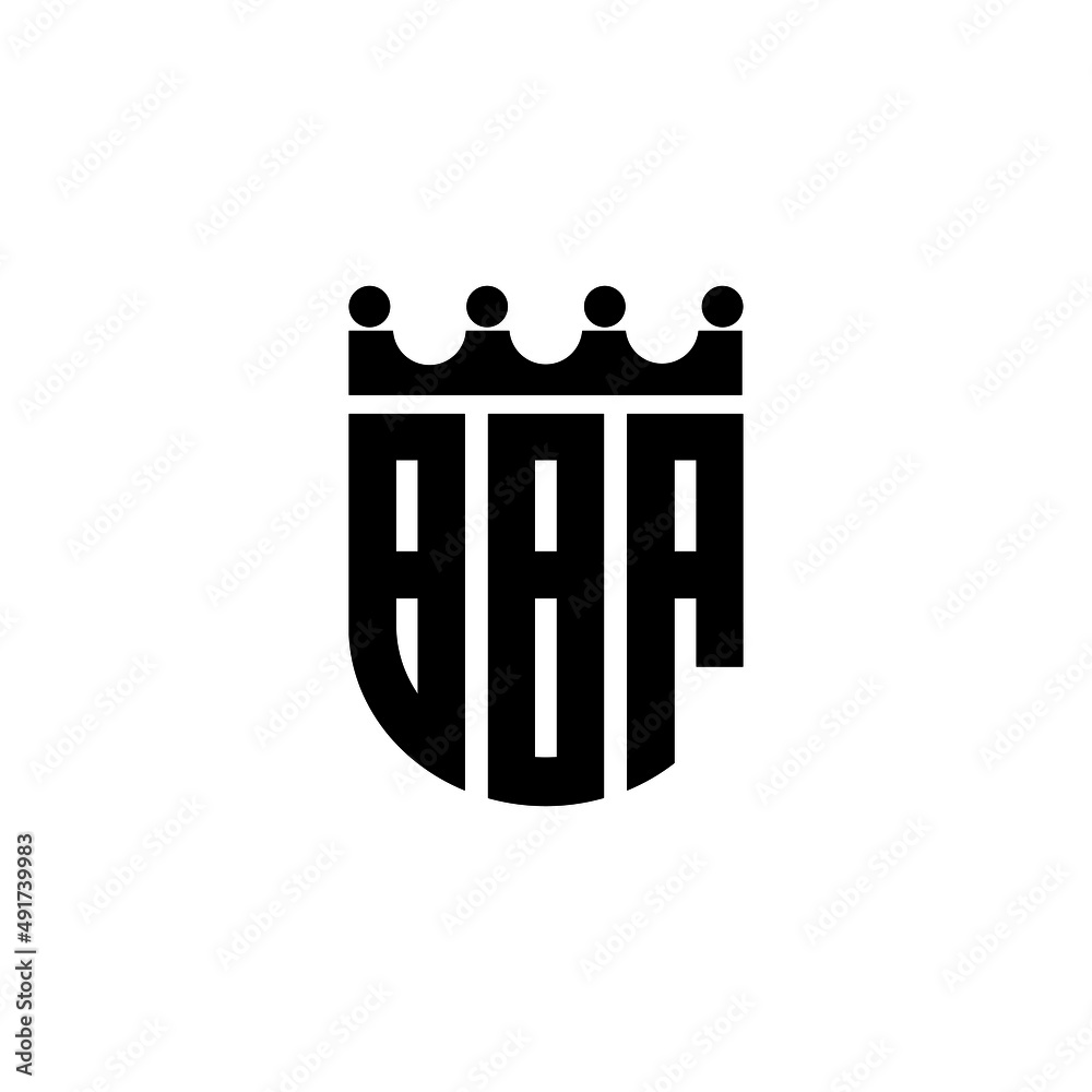 BBA letter logo design with white background in illustrator, vector ...