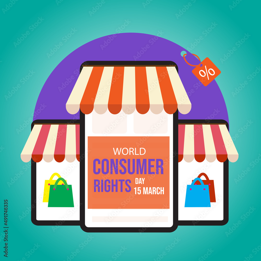 World consumer rights day 15 march. logo design. Stock Vector | Adobe Stock