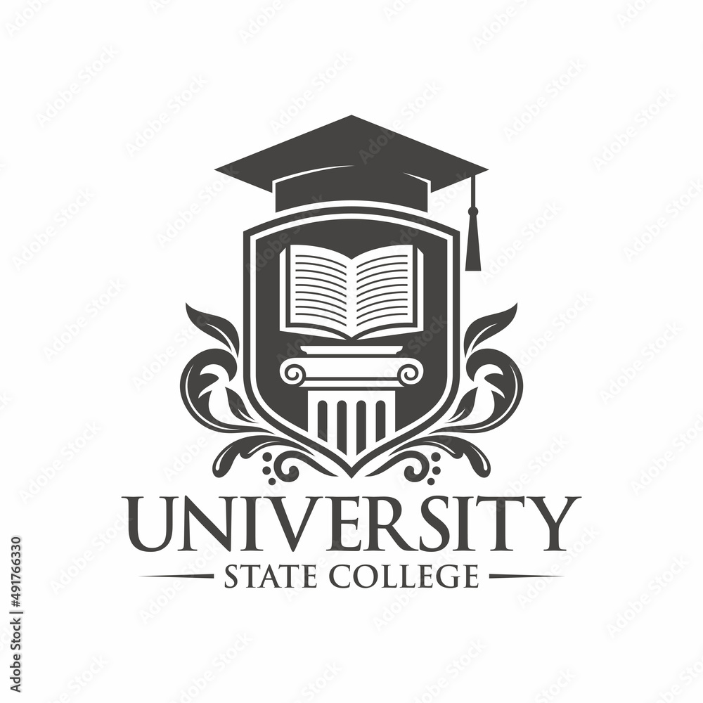 University education logo design vector template Stock Vector | Adobe Stock
