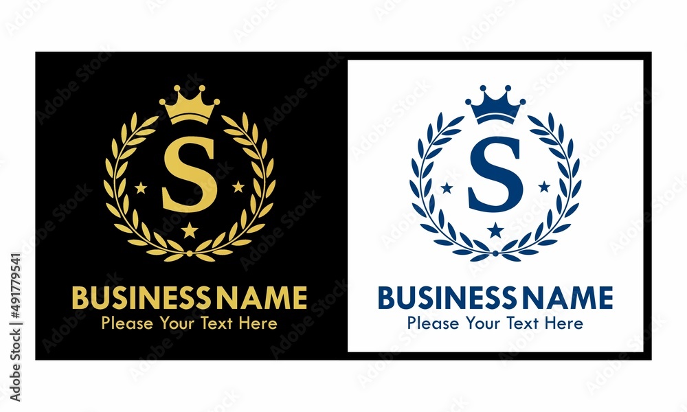 Vecteur Stock Letter s crown logo design template illustration ...