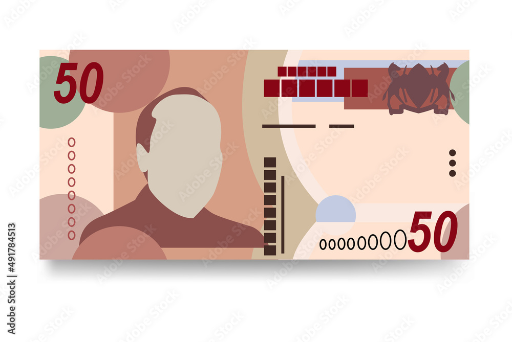 Pula Vector Illustration. Botswana money set bundle banknotes. Paper ...