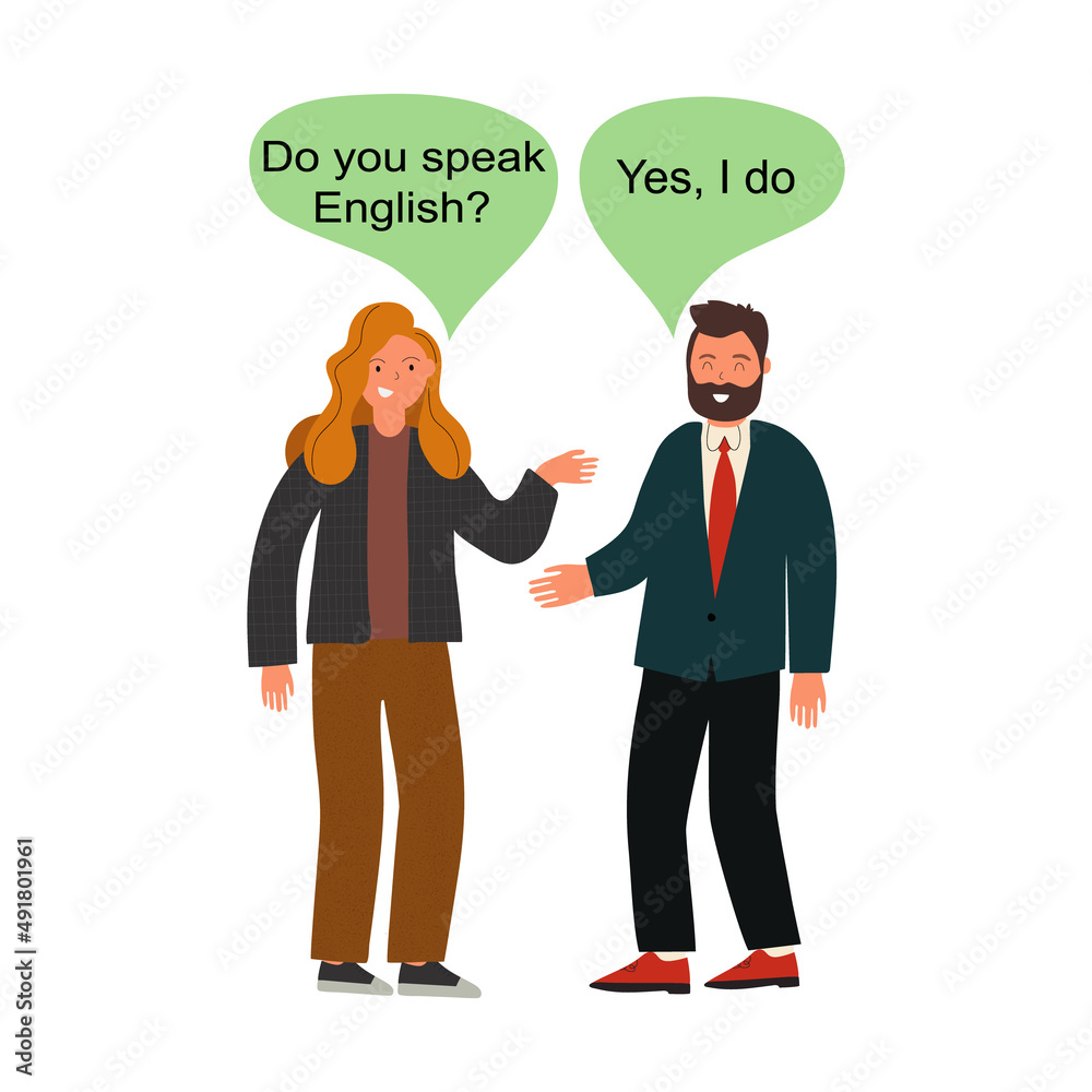 Learning language concept. Easy learn English language with speaking ...