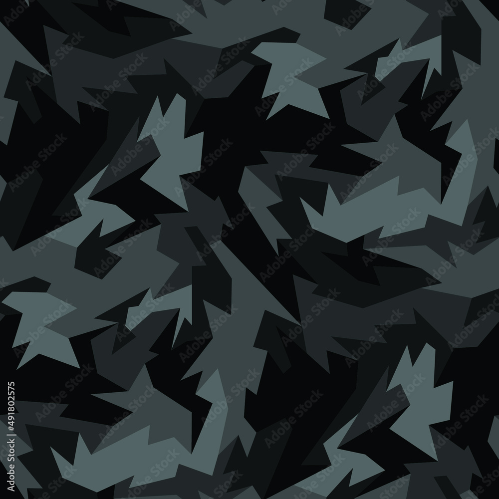 Geometric camouflage seamless pattern. Abstract modern polygon camo ...