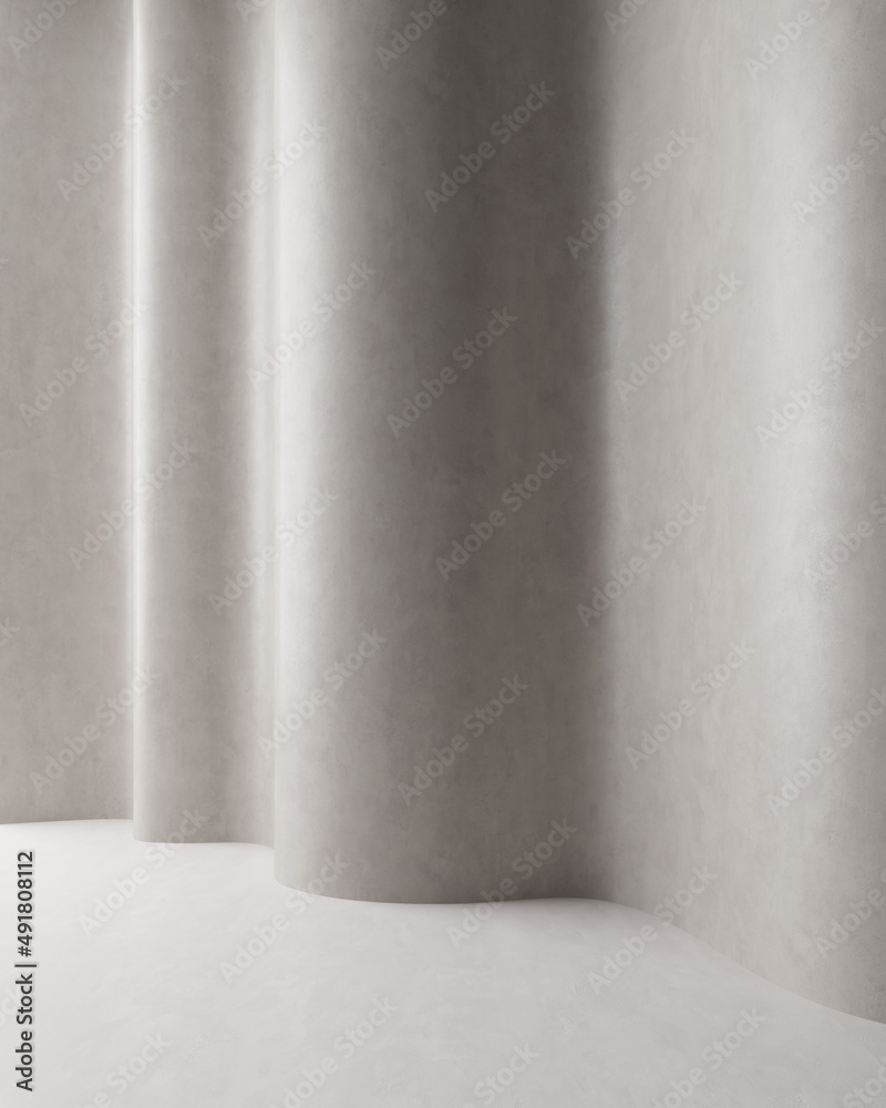 curve cement loft style background wall convex concave texture mortar ...