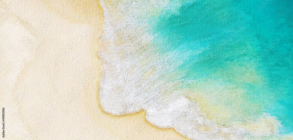 sea painting,ocean watercolor,seascape,beach painting background Stock ...