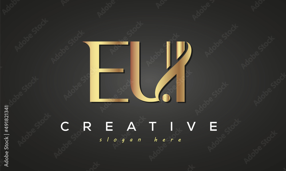 EUI creative luxury logo design Stock Vector | Adobe Stock