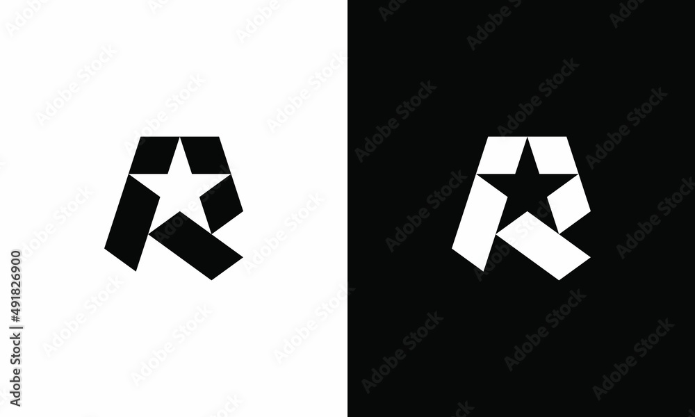 letter R star logo initial vector icon design illustration Stock Vector ...