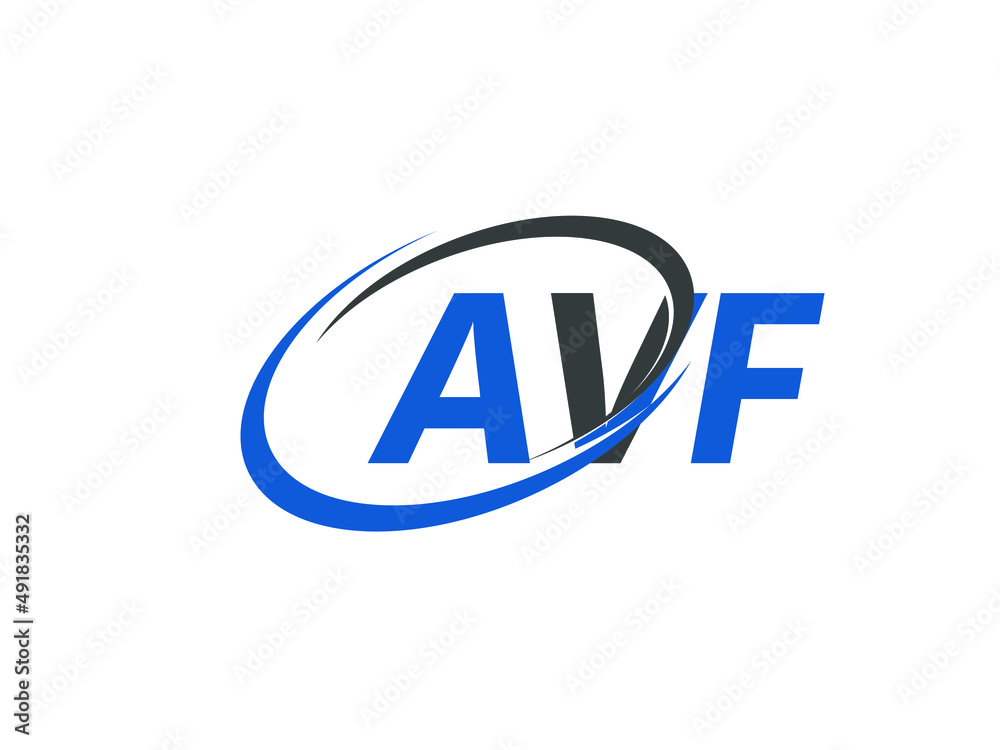 AVF letter creative modern elegant swoosh logo design Stock Vector ...
