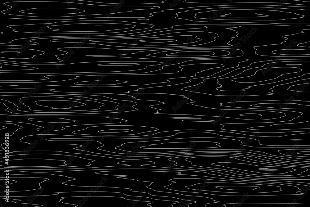 Wood texture imitation, white lines on black background, vector design ...