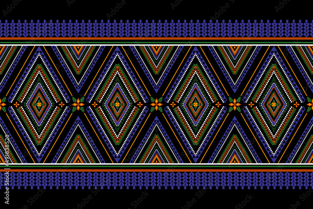 Aztec ethnic pattern traditional. Geometric pattern in tribal. Flower ...