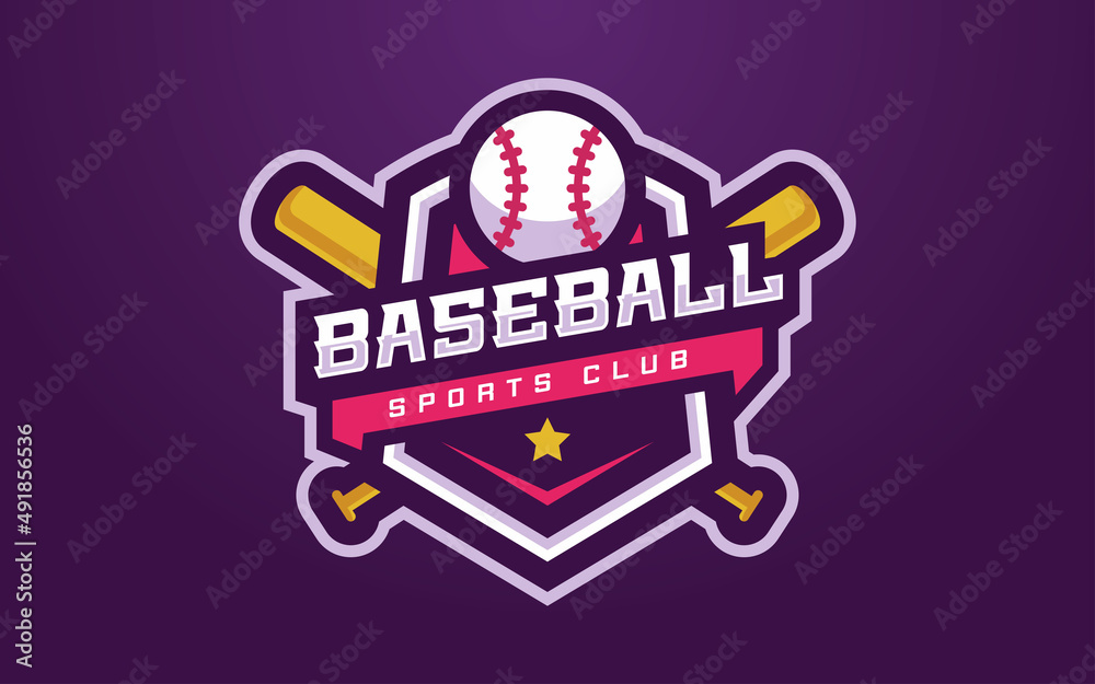 Modern and Creative Baseball Club Logo for Sports Team Stock Vector ...