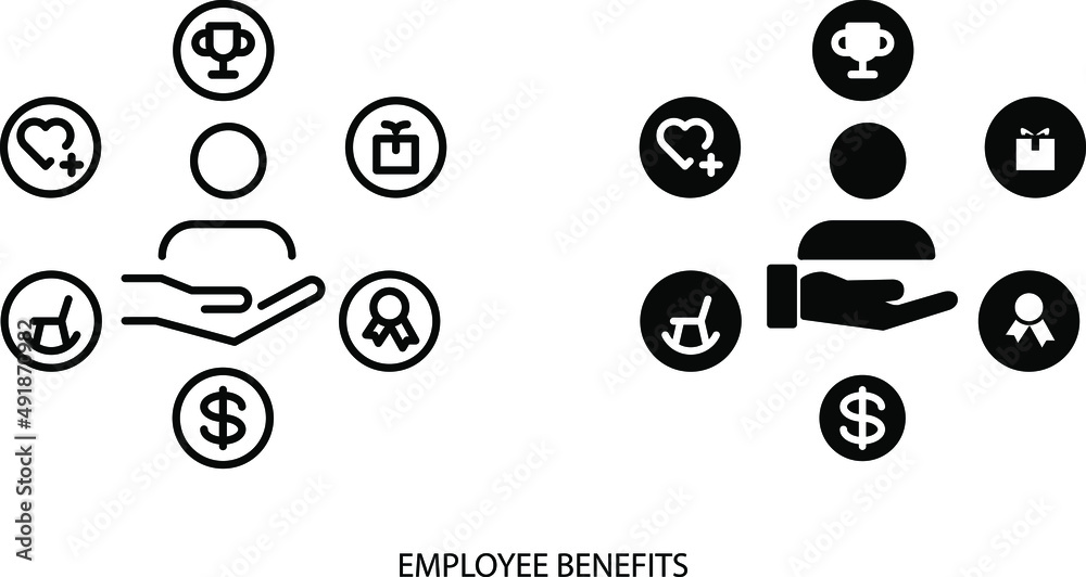 Employee benefits icons Stock Vector | Adobe Stock Employee benefits icons Stock Vector | Adobe Stock