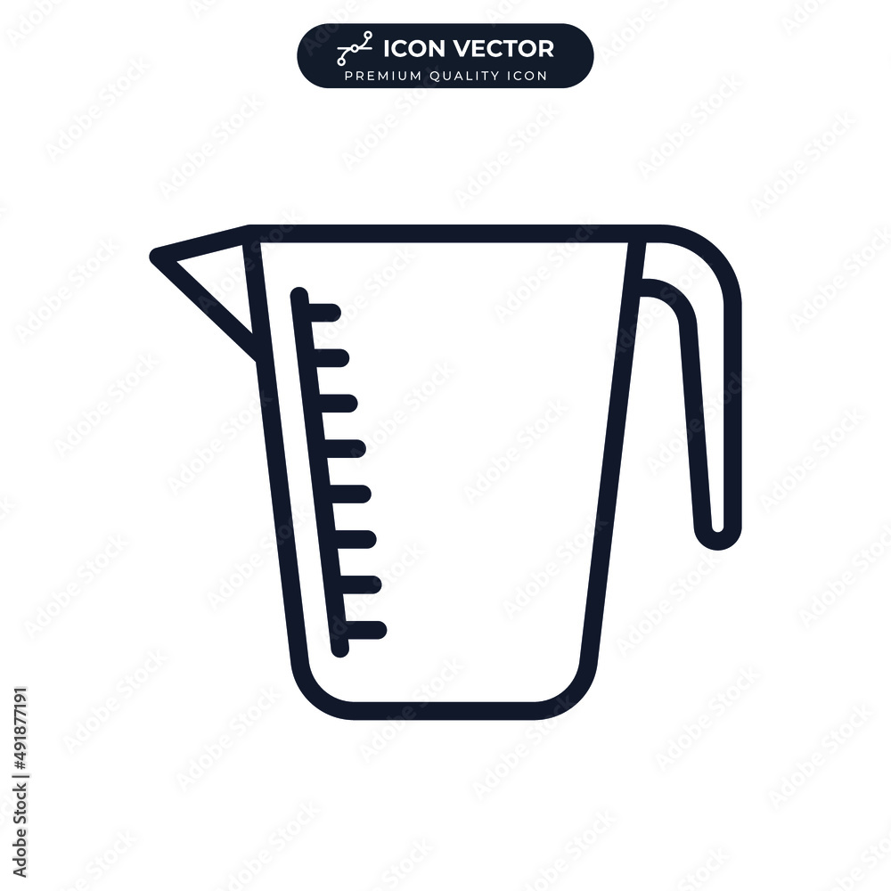 measuring cup icon symbol template for graphic and web design ...