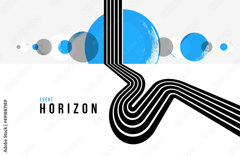 Future lines in 3D perspective vector abstract background, black and ...