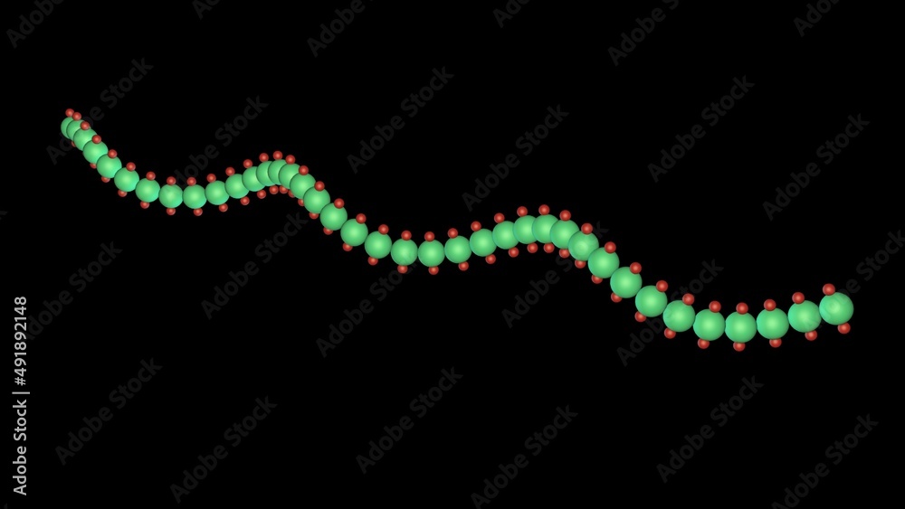 Microfilaments , atomic chain of spheres. Array of atoms forming a ...