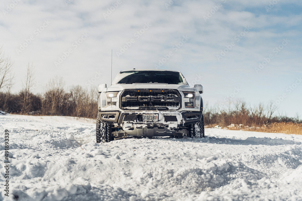 Munich, Germany - January 2020: truck pickup Ford F-150 Raptor in the ...