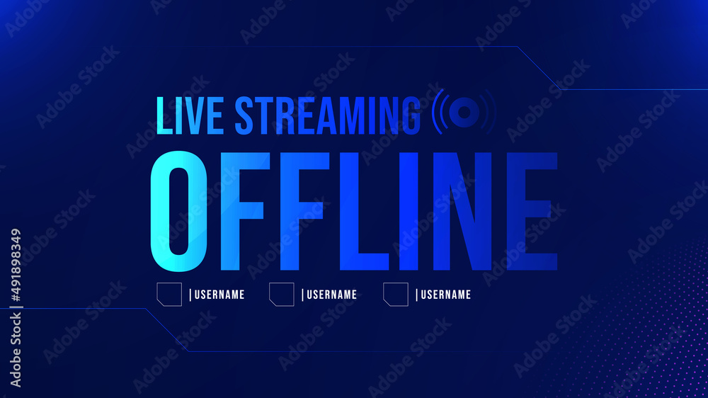 Offline gaming background template for streamer . Starting gaming ...