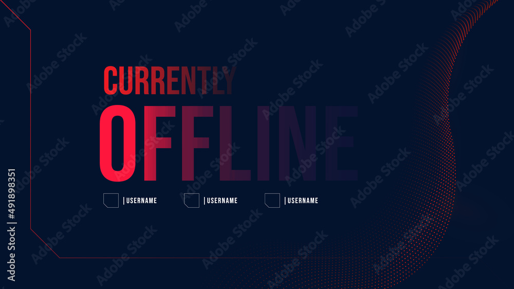 Offline gaming background template for streamer . Starting gaming ...