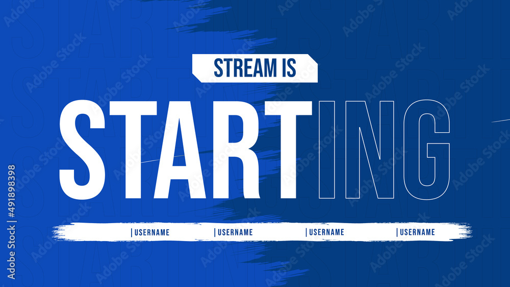 Offline gaming background template for streamer . Starting gaming ...