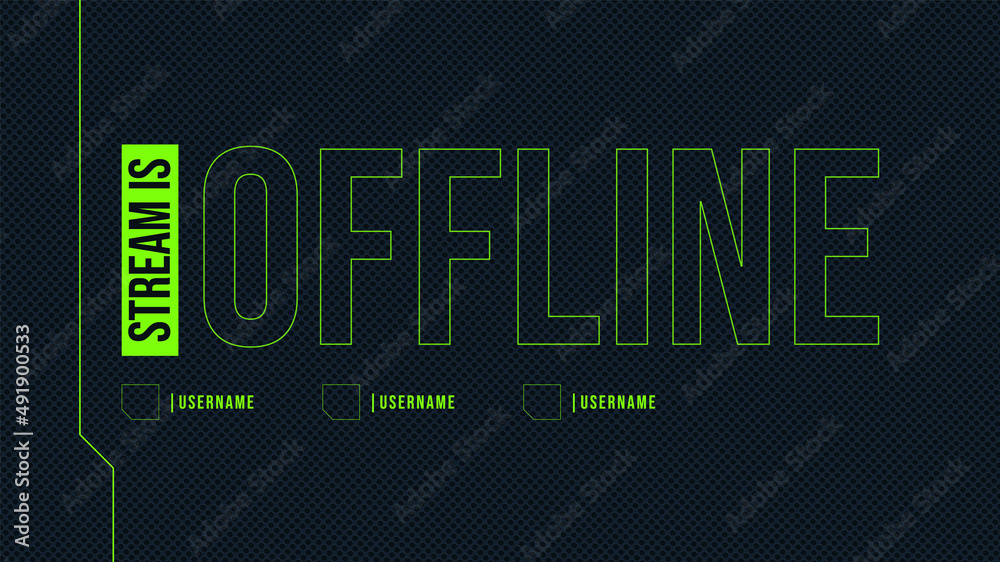 Offline gaming background template for streamer . Starting gaming ...