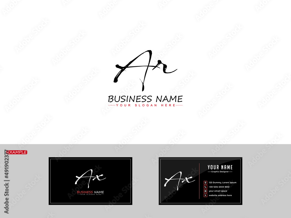Handwritten AR a&r initial logo, Signature Ar Logo for brush cosmetics ...