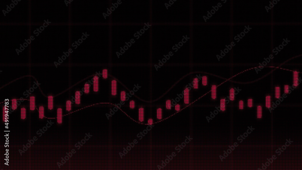 red stock market price chart down investment trend Stock Illustration ...