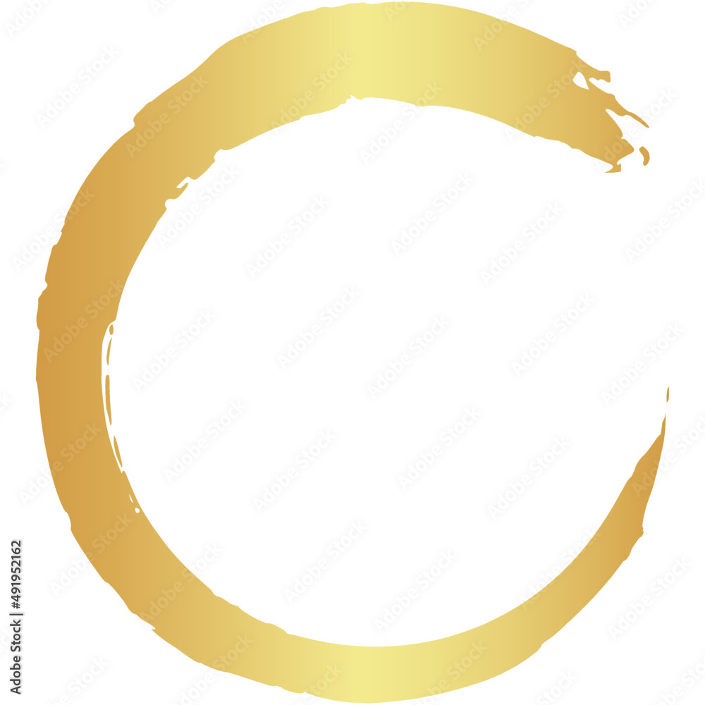 Luxury golden geometric circle shape brush. Gold paint decoration ... Luxury golden geometric circle shape brush. Gold paint decoration ...