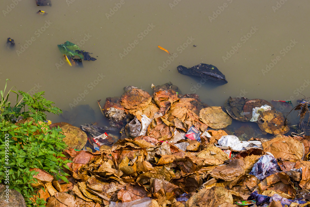 river pollution image. save river water form pollution. Stock Photo ...