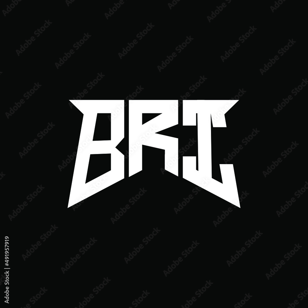 BRI letter logo design on black background. BRI creative initials ...