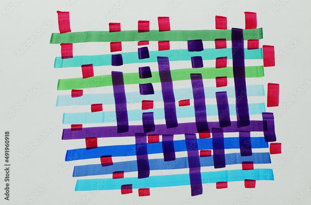 Practice drawing colored lines with Copic marker , curves, straight ...