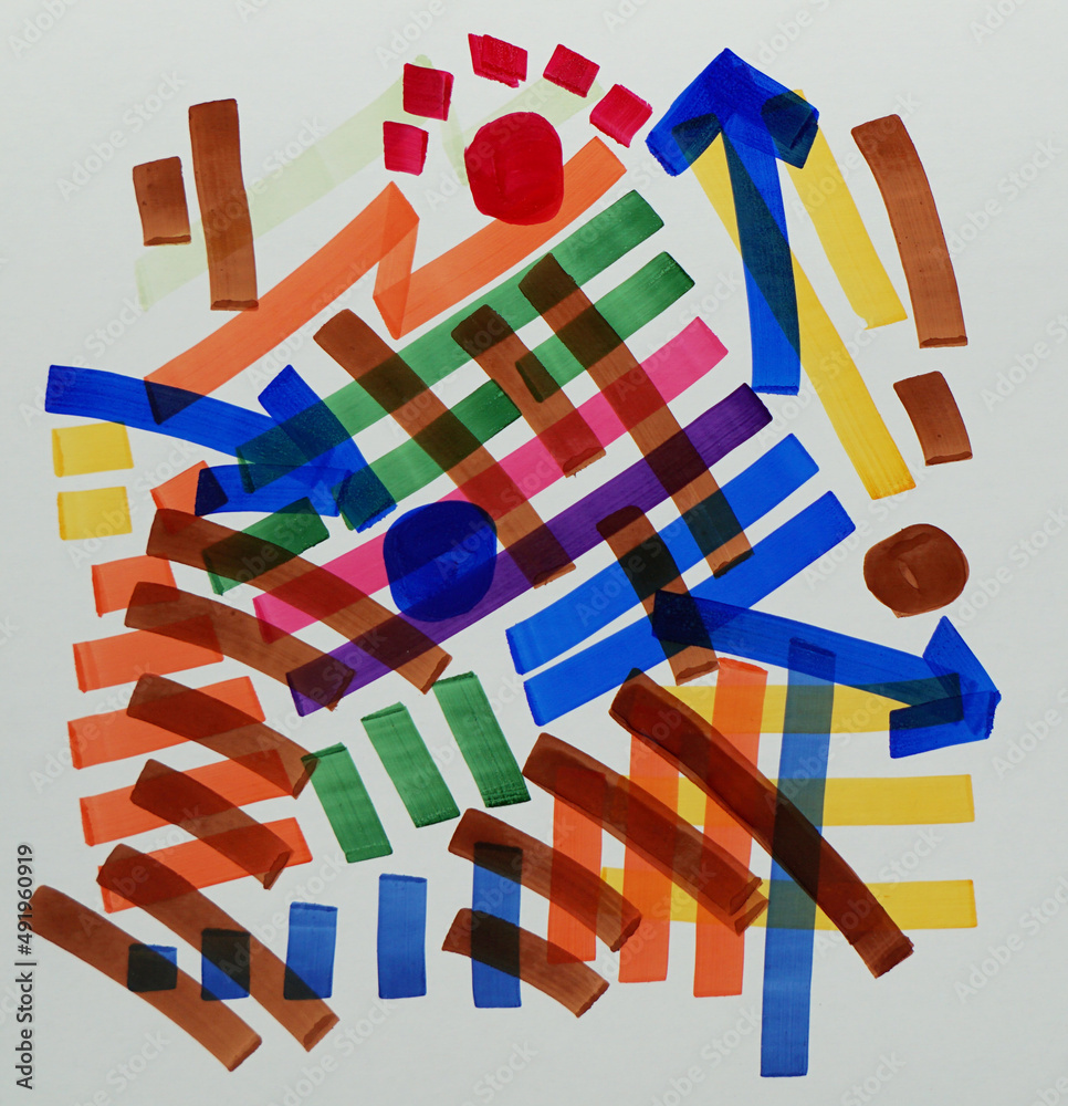 Practice drawing colored lines with Copic marker , curves, straight ...