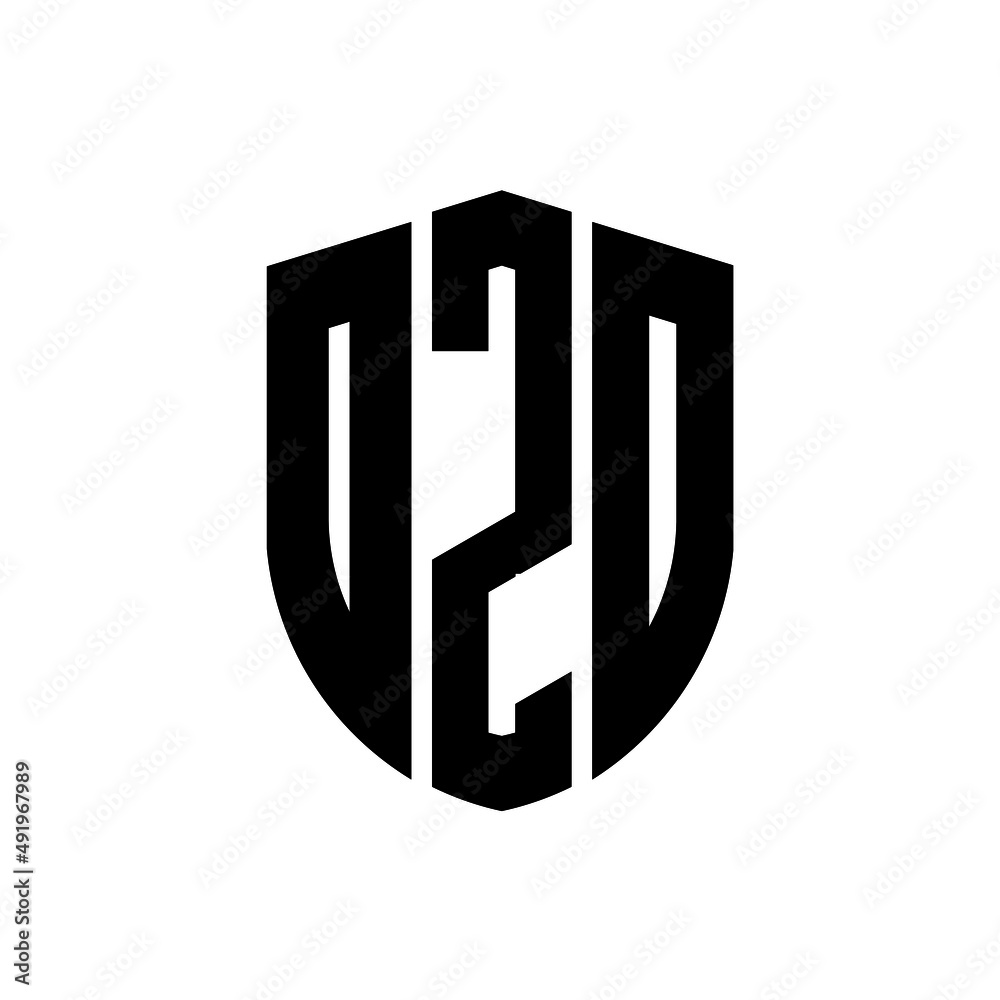 DZO letter logo design. DZO modern letter logo with black background ...