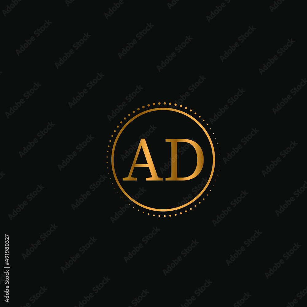 AD letter design for logo and icon.vector illustration. Stock Vector ...