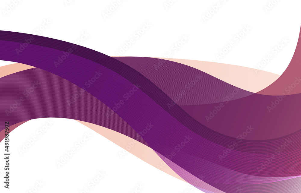 Abstract background of geometric line wave. Violet color tone. Wavy ...