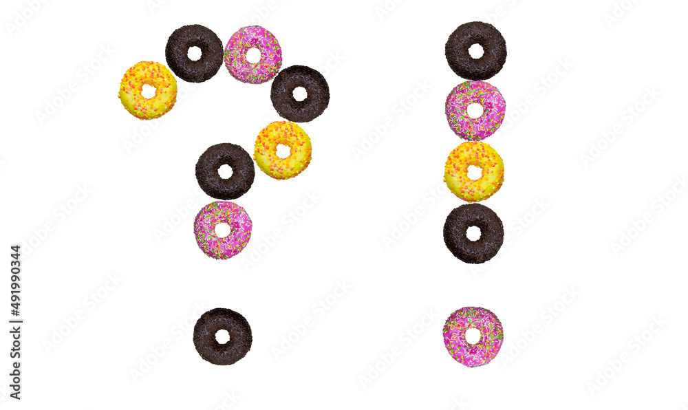 Foto de Question mark and exclamation mark made from breakfast cereal ...