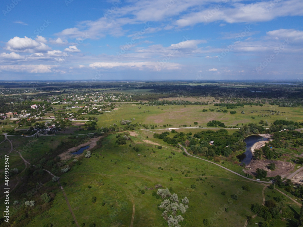 Top view field. drone landscape. Ukraine. Beautiful landscape from ...