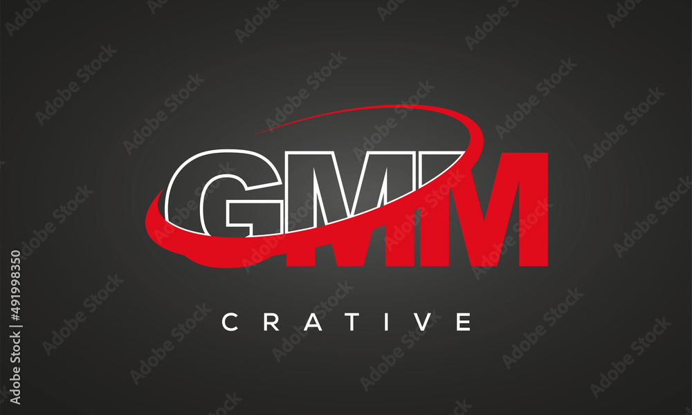 GMM creative letters logo with 360 symbol vector art template design ...