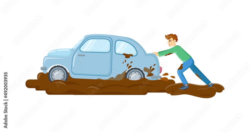 Natural disasters, severe weather conditions. Stuck cars due to bad ...