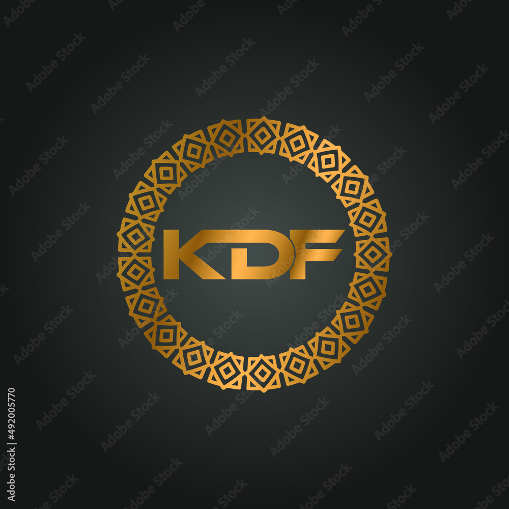 KDF letter design for logo and icon.vector illustration. Stock Vector ...