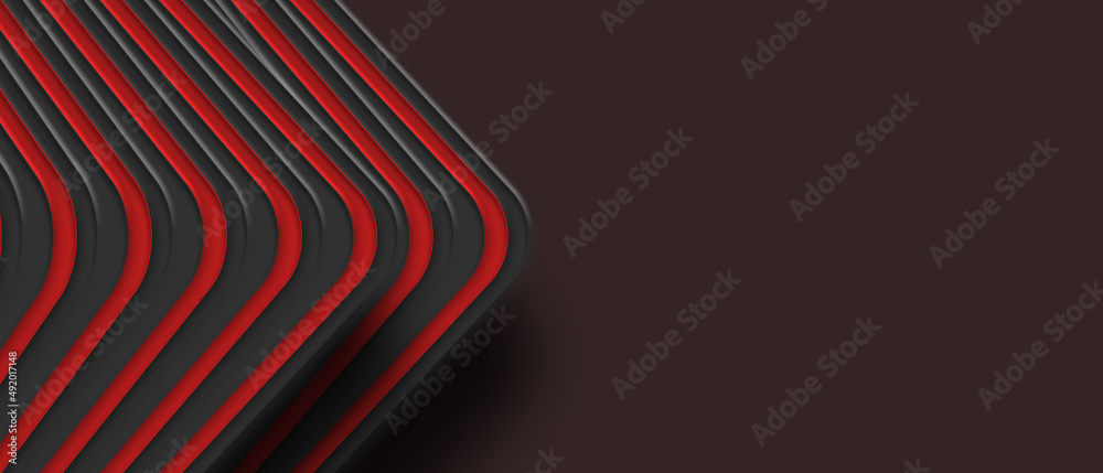 Red banner mockup. Poster information business modern design proposal ...