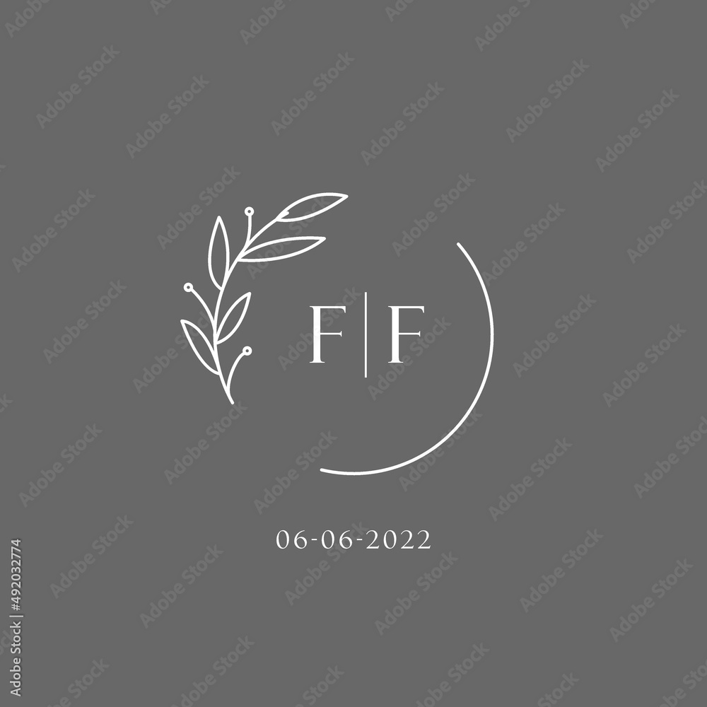 Letter FF wedding monogram logo design ideas Stock Vector | Adobe Stock