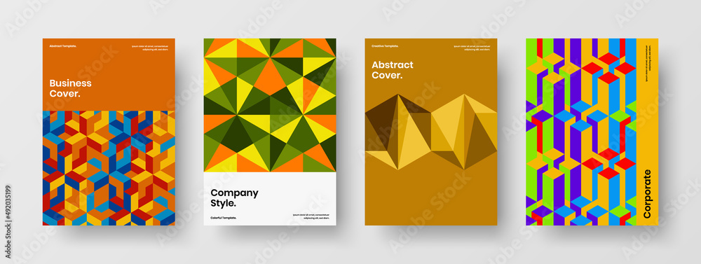 Original cover vector design concept collection. Clean mosaic tiles ...