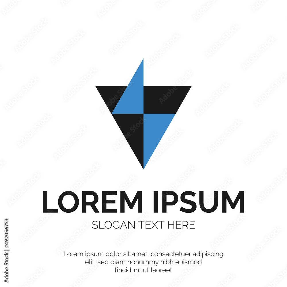 V Letter and Voltage Logo Design Premium Vector Stock Vector | Adobe Stock