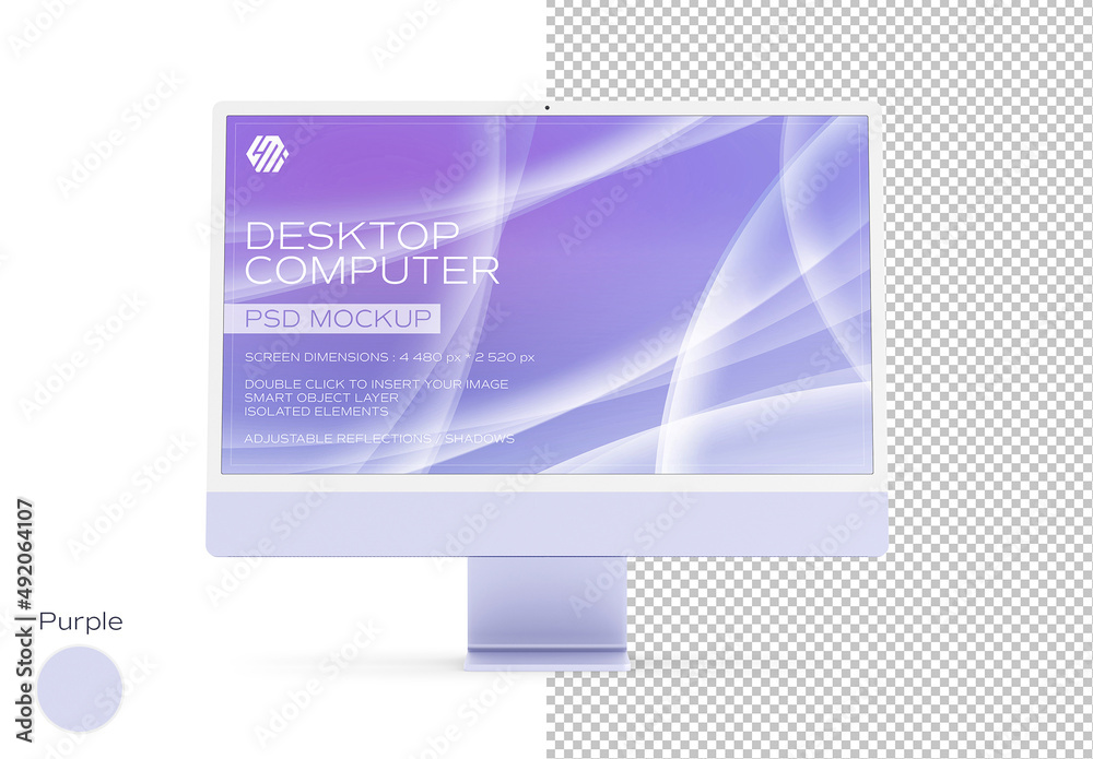 Desktop Computer Mockup Stock Template | Adobe Stock