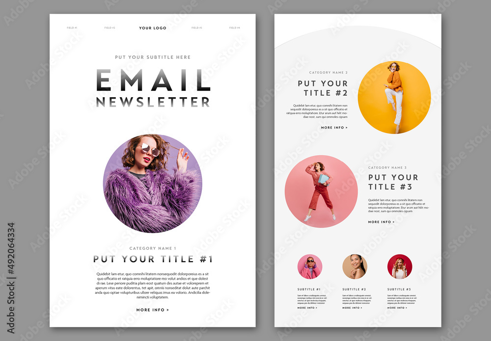 Email Newsletter Layout Stock Template | Adobe Stock