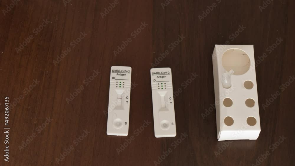 PCR antigenic rapid home tests side-by-side comparison positive and ...